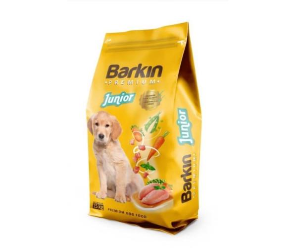 Корм сухий BARKIN для цуценят та юніорів усіх порід з індичкою 15 кг ...
