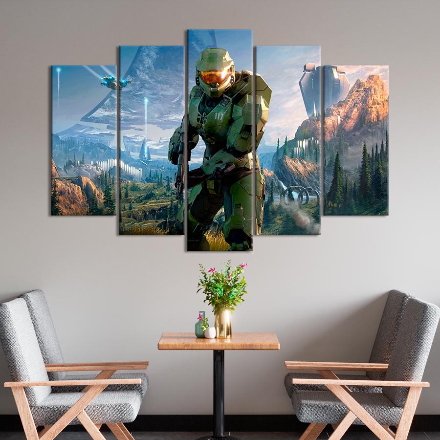ᐉ Настенний декор Главный герой игры Halo Infinite 187x119 см (A214-5)