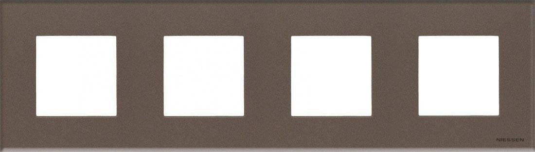 ᐉ Рамка 4 поста ABB Niessen Zenit N2274 CC Кофейное стекло (2CLA227400N3701) • Купить в Киеве ...