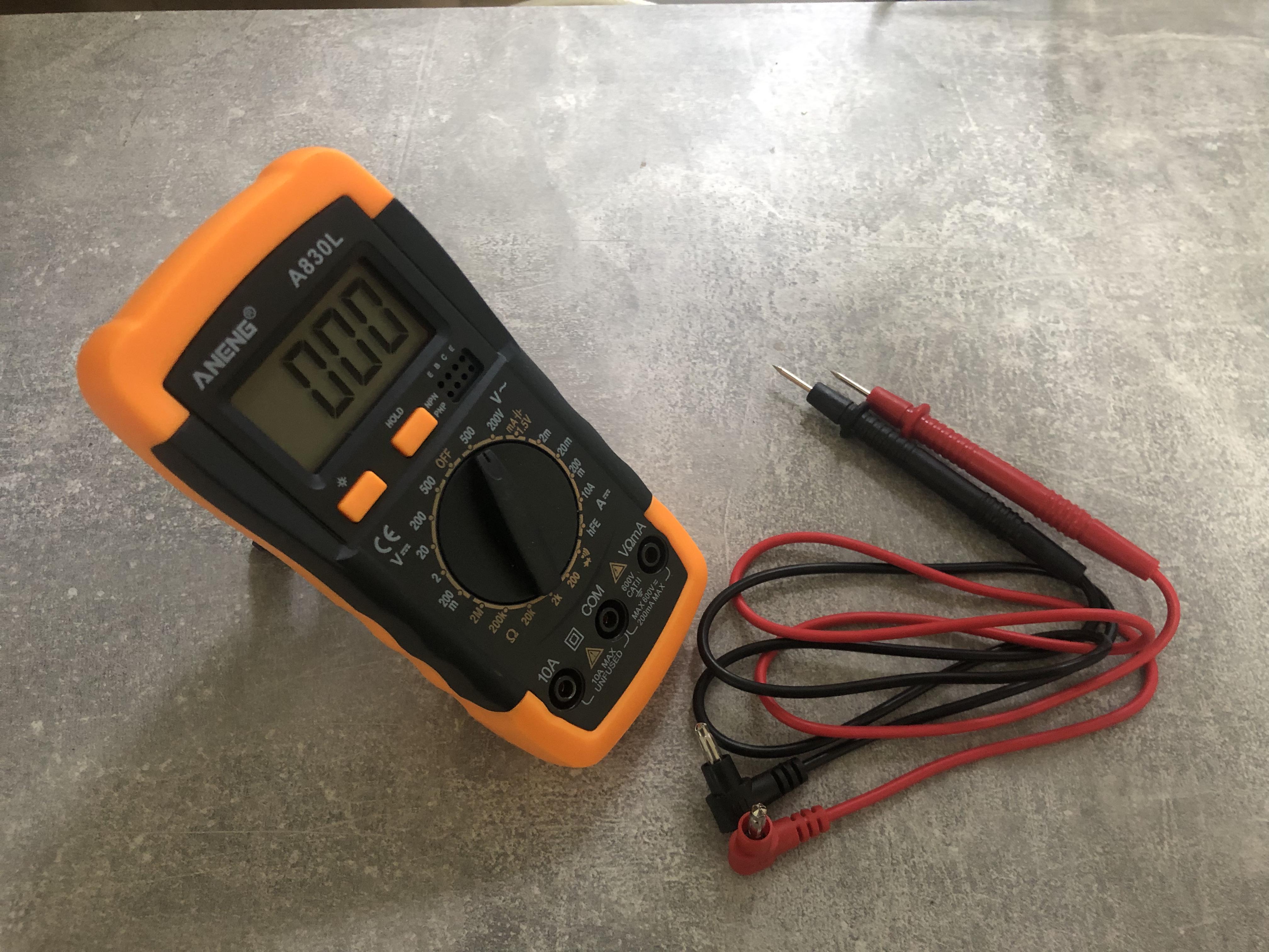 ᐉ Мультиметр тестер електронний Aneng A830L з підсвіткою та підставкою ...