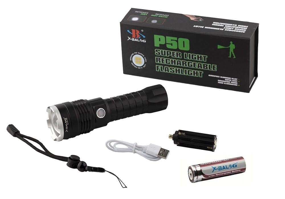 ᐉ Фонарь X-balog BL-A72-P50 алюминиевый диапазон до 1500 м (L-071) • Купить в Киеве, Украине ...