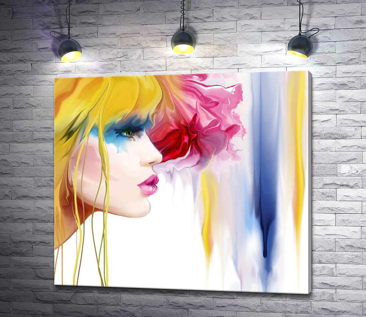 ᐉ Картина ArtPoster Женственный профиль блондинки 50x45 см Модуль №1 ...