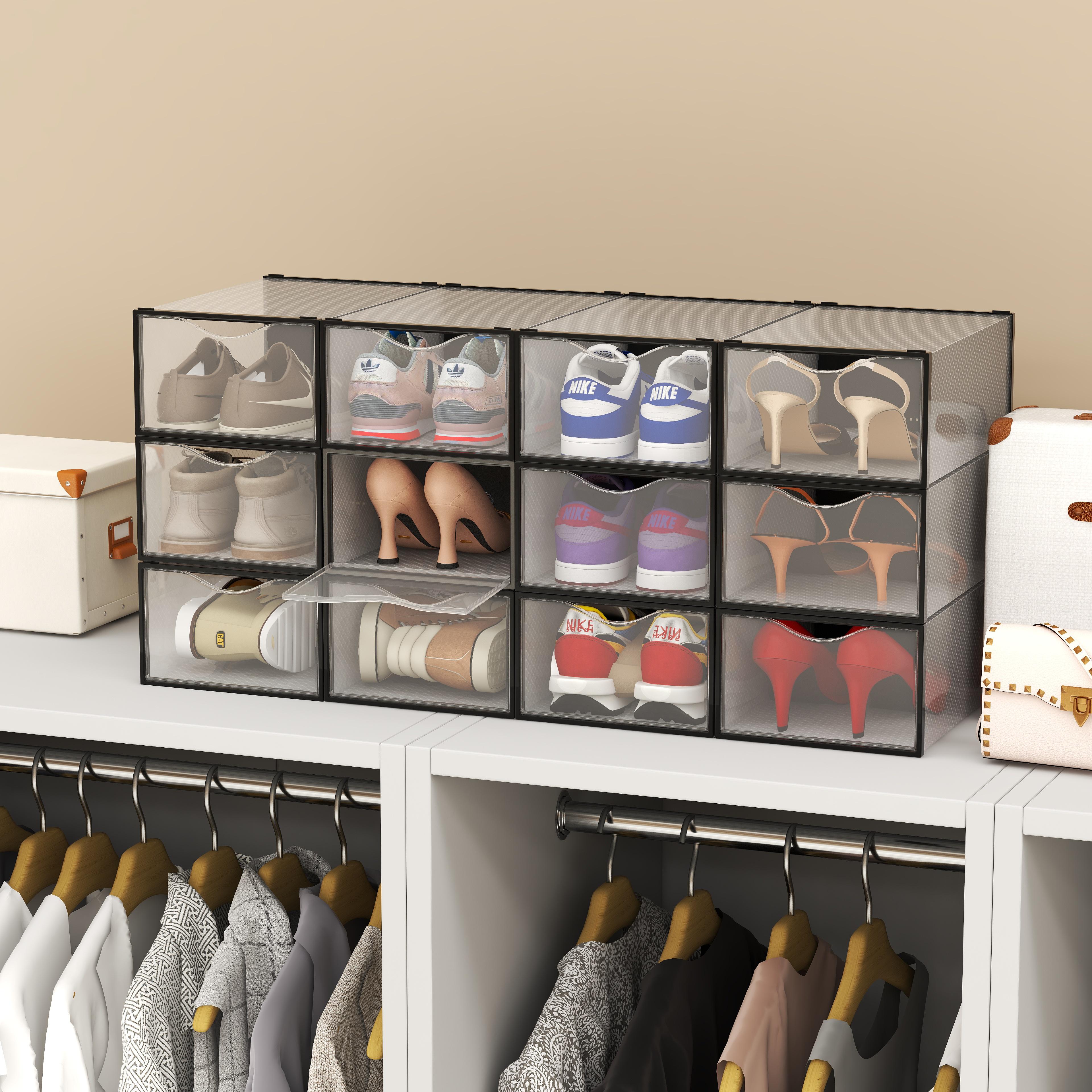 ᐉ Комплект боксов для хранения обуви Luminaria Shoe Box 6 шт. Black ...