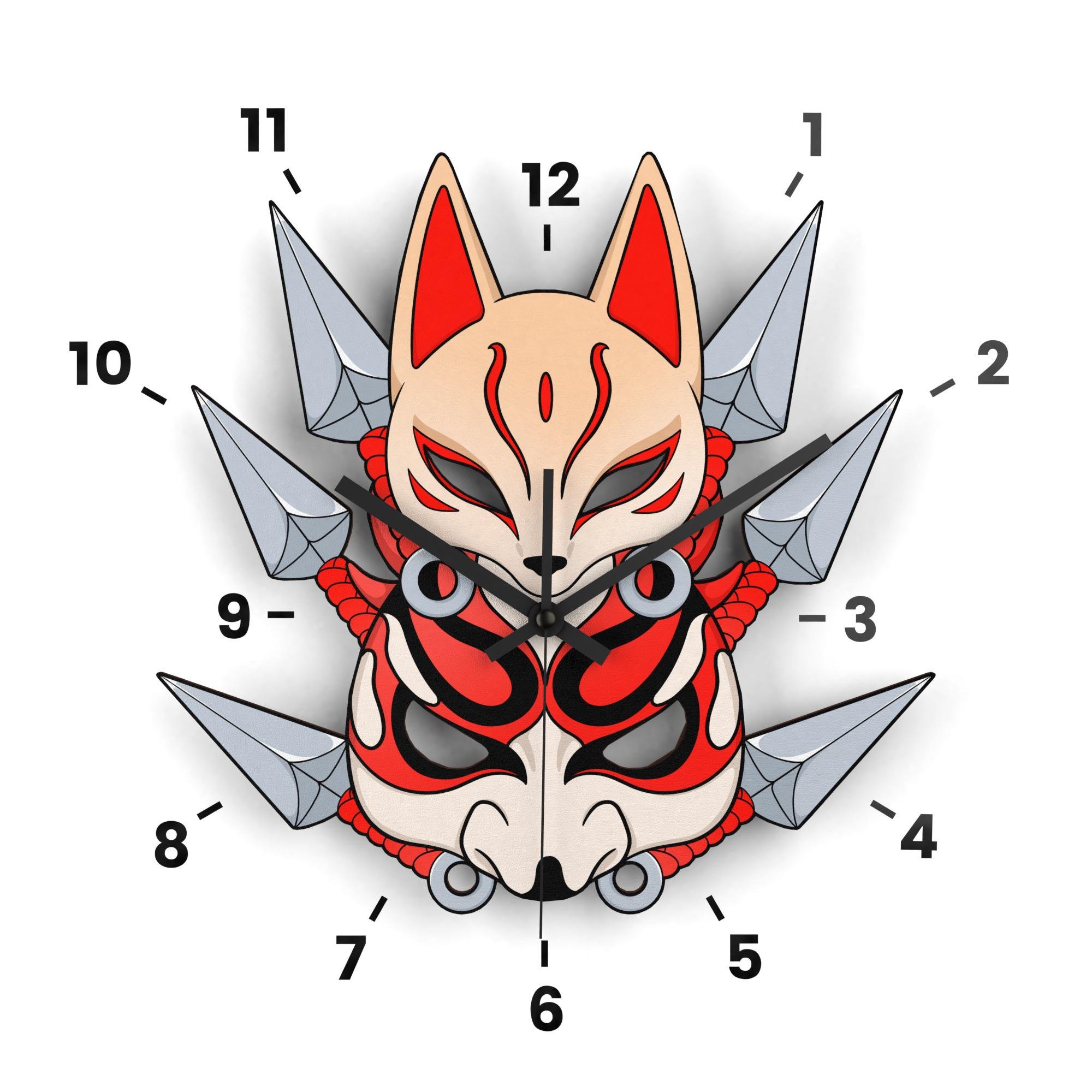 ᐉ Годинник настінний Lex Altern Японські маски деревяний 9340609 • Краща ціна в Києві