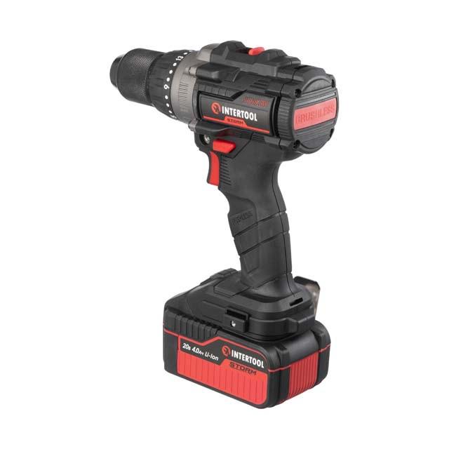 ᐉ Дрель-шуруповерт аккумуляторный Intertool WT-0361 ударный с бесщеточным двигателем 20 В Li-Ion ...