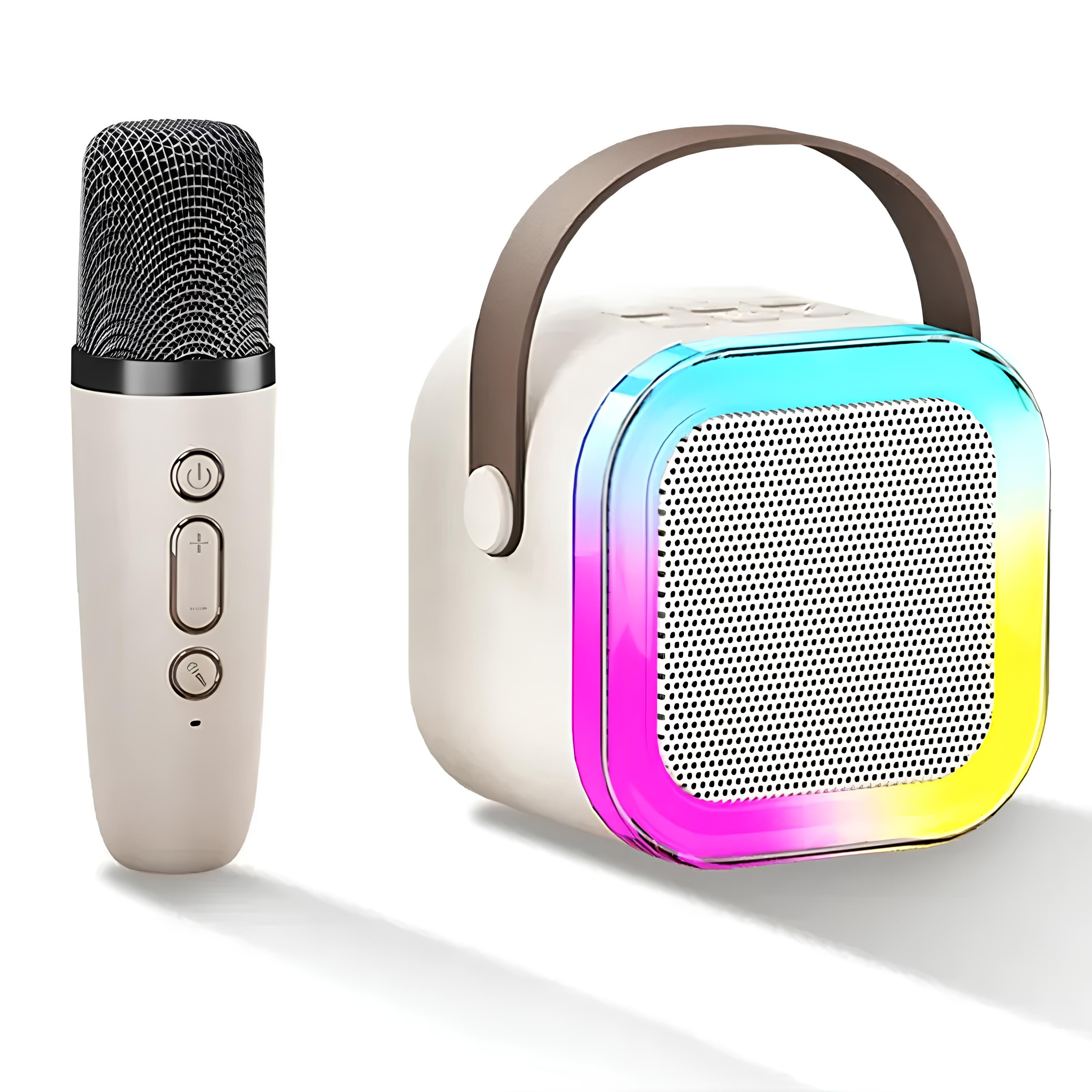 ᐉ Портативная колонка K12 с 2 микрофонами и RGB подсветкой White ...