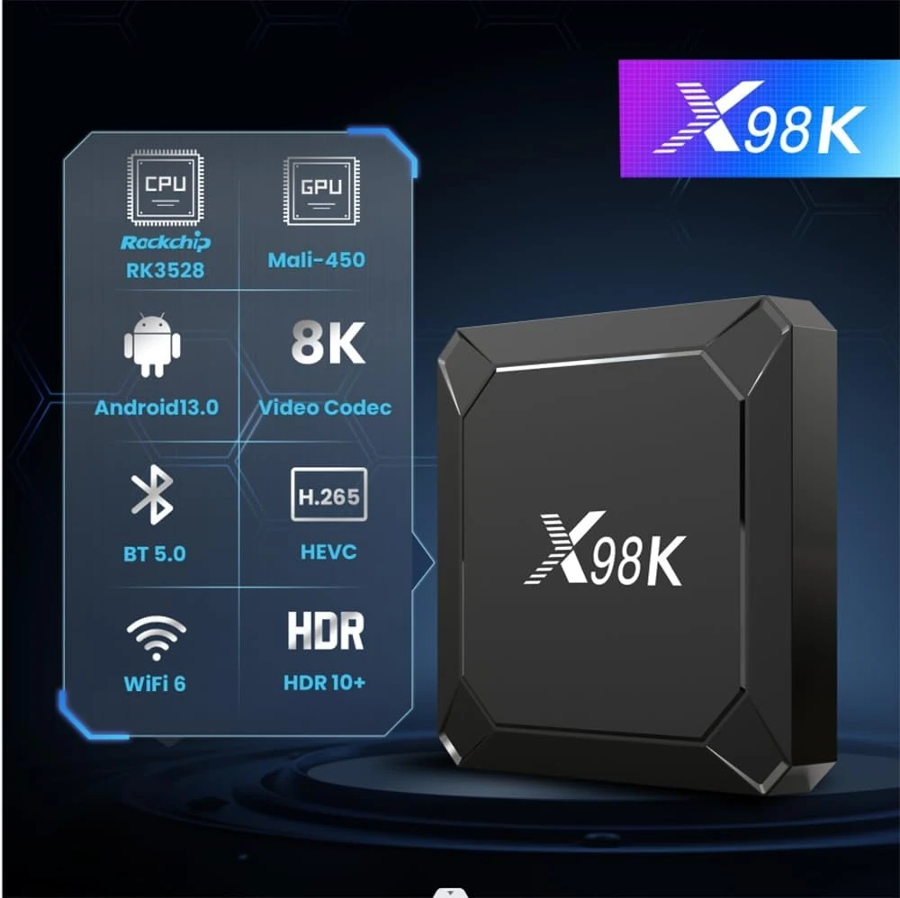 ᐉ Смарт-приставка X98K Wi-Fi 4GB/32GB Android 13.0 (2202450301) • Краща ціна в Києві, Україні ...