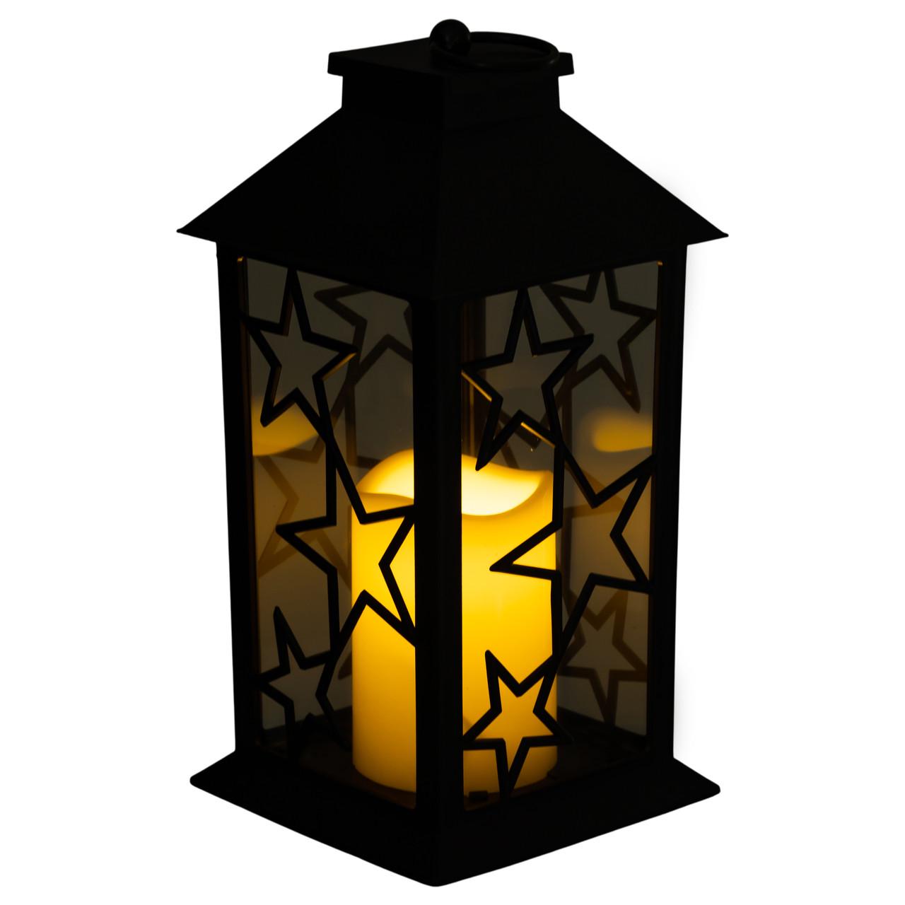 ᐉ Ліхтар новорічний декоративний 14х14х30 см з LED підсвіткою Чорний (CR-3-2) • Краща ціна в ...