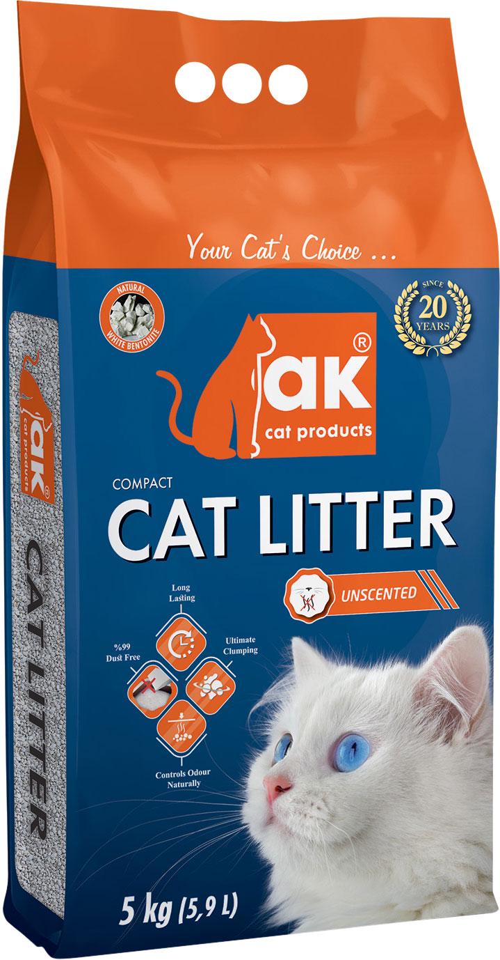 ᐉ Наполнитель бентонитовый AK Cat Compact Cat Litter натуральный 5 кг ...