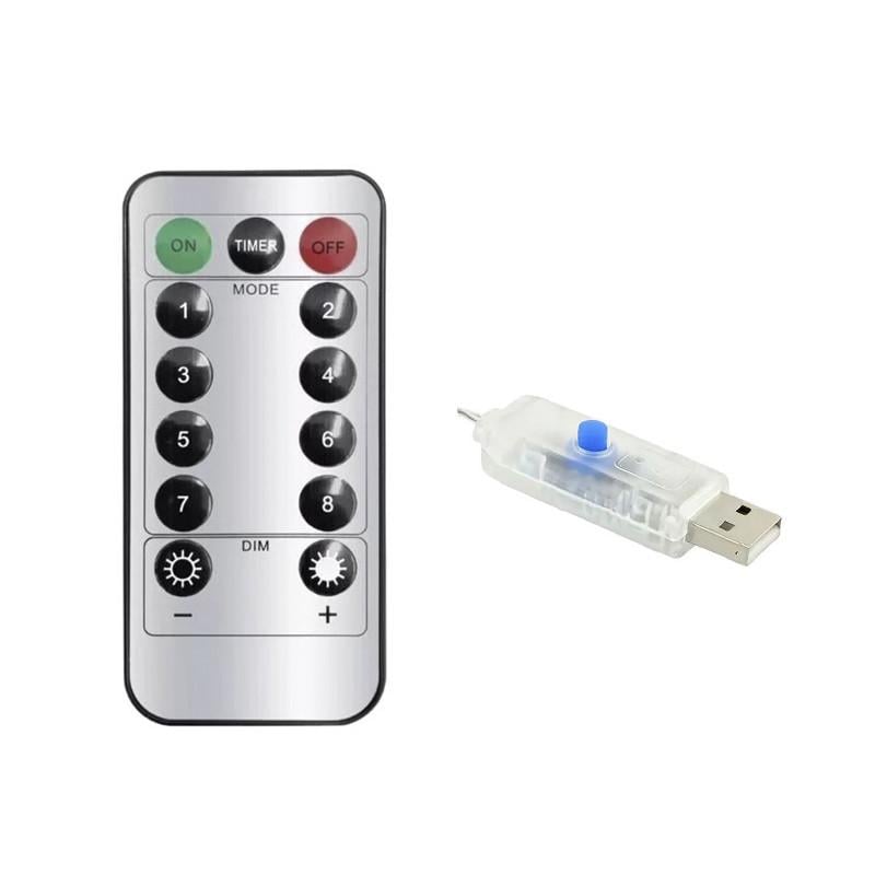 ᐉ Гирлянда светодиодная Lesko 702623591322 USB с пультом 6 м 200LED ...