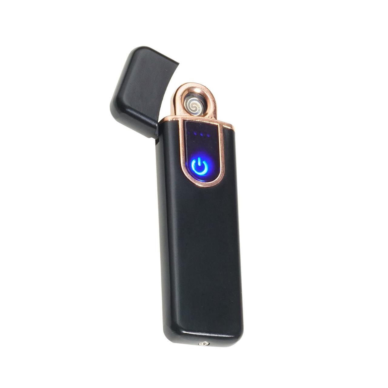 ᐉ Зажигалка сенсорная ветрозащитная с дисплеем Wellamart USB (6012)