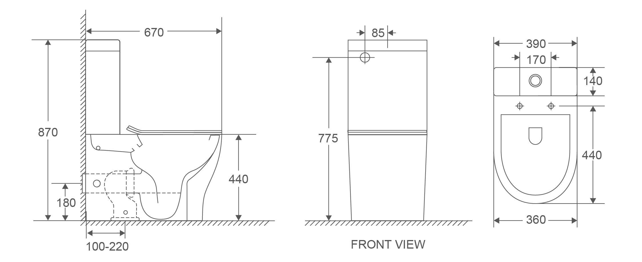 ᐉ Унітаз-компакт MIXXUS Premium WAVE-0403-R система змиву Rimless ...
