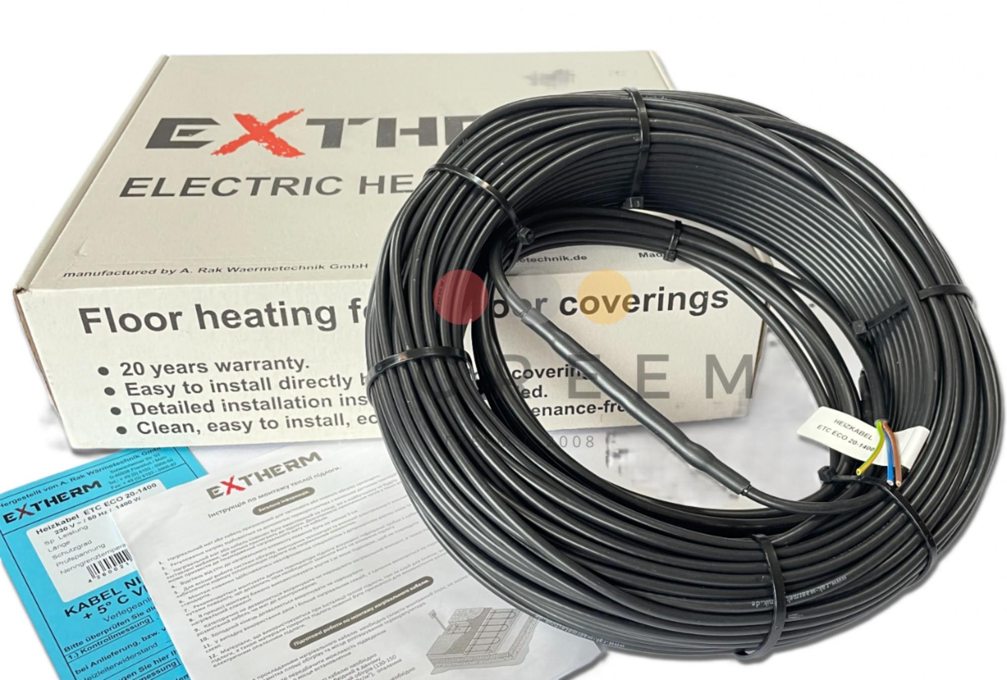 ᐉ Гріючий кабель в стяжку Extherm ETC ECO 17,6-26,8 м² (3000 Вт ...