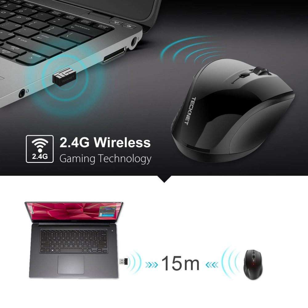 ᐉ Мышь беспроводная Tecknet Bluetooth EWM01002 Black (8554683) • Купить ...