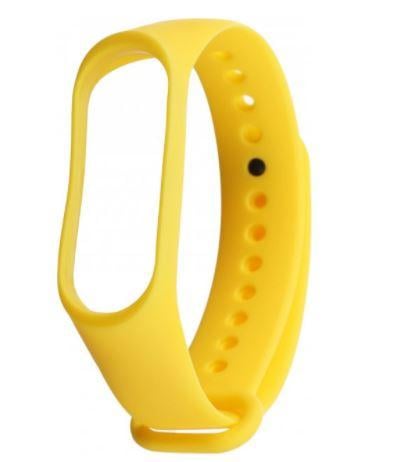 ᐉ Ремешок силиконовый для фитнес браслета Xiaomi Mi Band 3/4 Желтый