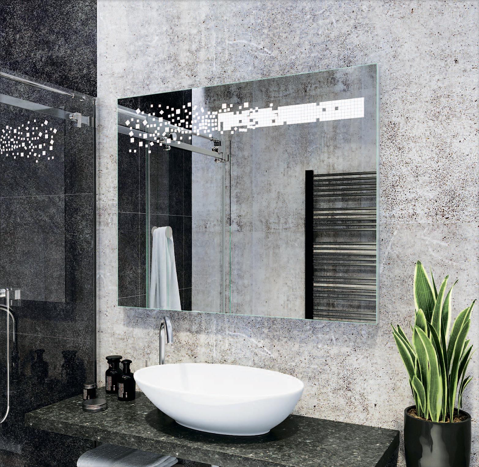 ᐉ Зеркало Led DecorLed Aston с подсветкой в ванную комнату 1000x800 ...