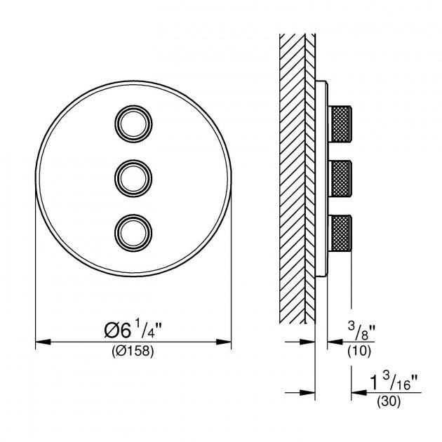 ᐉ Внешняя часть смесителя Grohe Grohtherm Smartcontrol (29122000 ...
