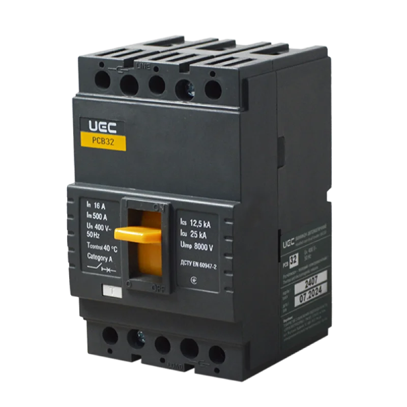 ᐉ Автоматический выключатель UEC PCB32 3P 16А 25кА (MCCB-PCB-32-3-0016 ...