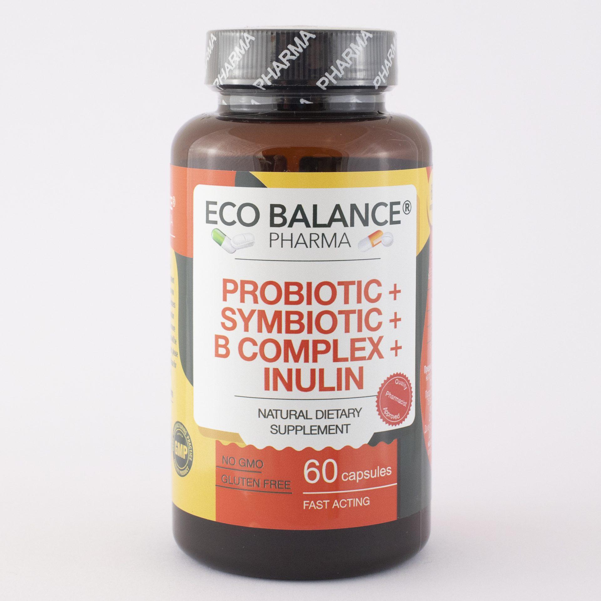 ᐉ Пробіотик EcoBalance Probiotic Symbiotic B Complex inulin 60 капсул ...