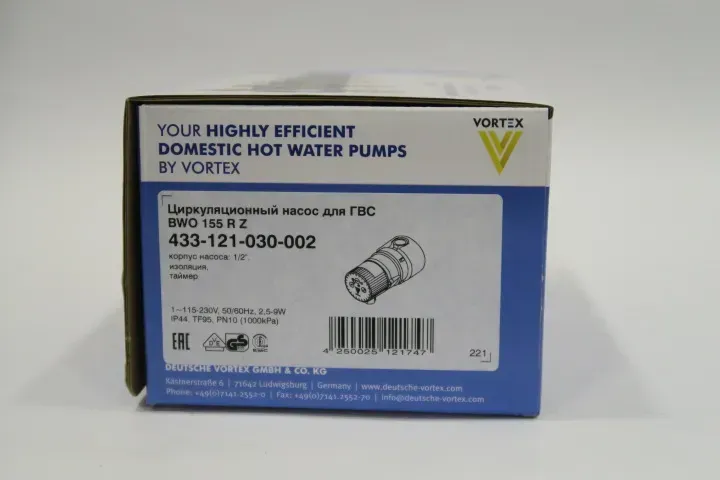 ᐉ Циркуляционный насос VORTEX BWO 155 R Z (433-121-030-002) • Купить в ...
