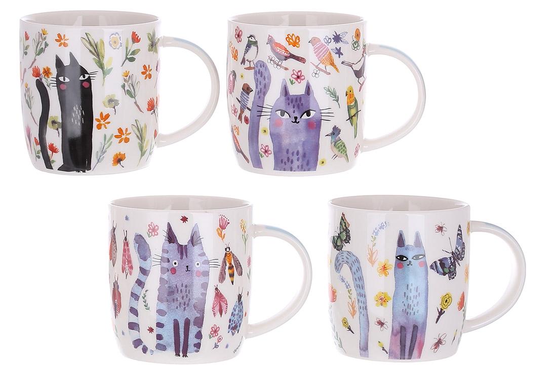 ᐉ Набір кухолів порцелянових BonaDi Cats 350 мл 4 шт. (311-105) • Краща ціна в Києві, Україні ...