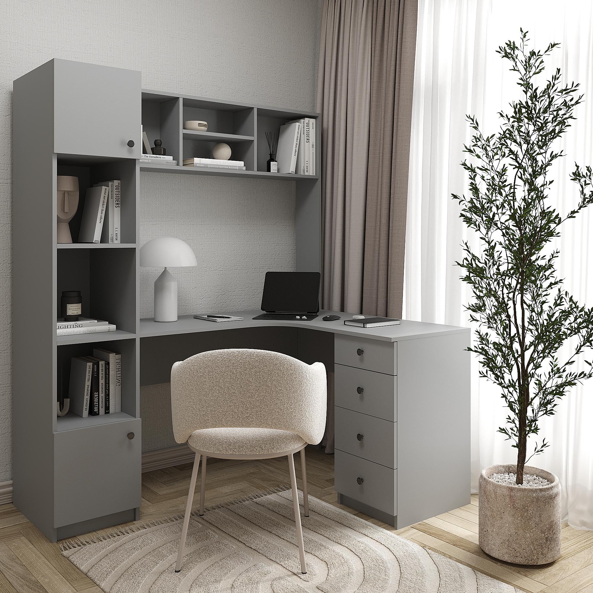 ᐉ Письменный стол угловой СП-У сингл с полками и ящиками 1800х1690x1190 ...