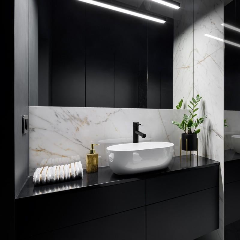 ᐉ Змішувач для умивальника Yoka BU.HOST-36-BLK високий одноважільний ...