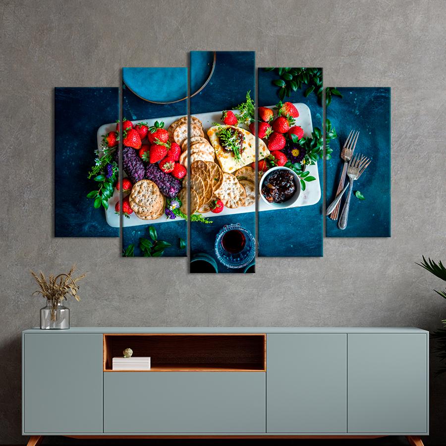 ᐉ Настенний декор Изысканная еда на тарелке 137x85 см (A300-5)