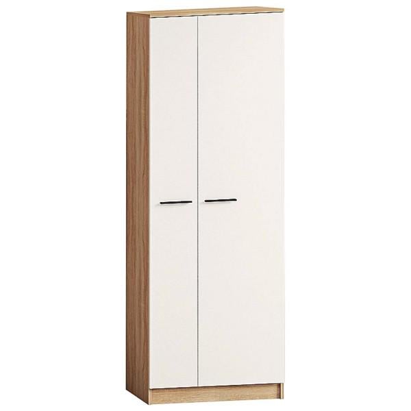 ᐉ Шафа розпашна для дому Комфорт Мебель Альфа 2Д 700 ДСП 700х580х2010 мм Дуб натуральний Білий