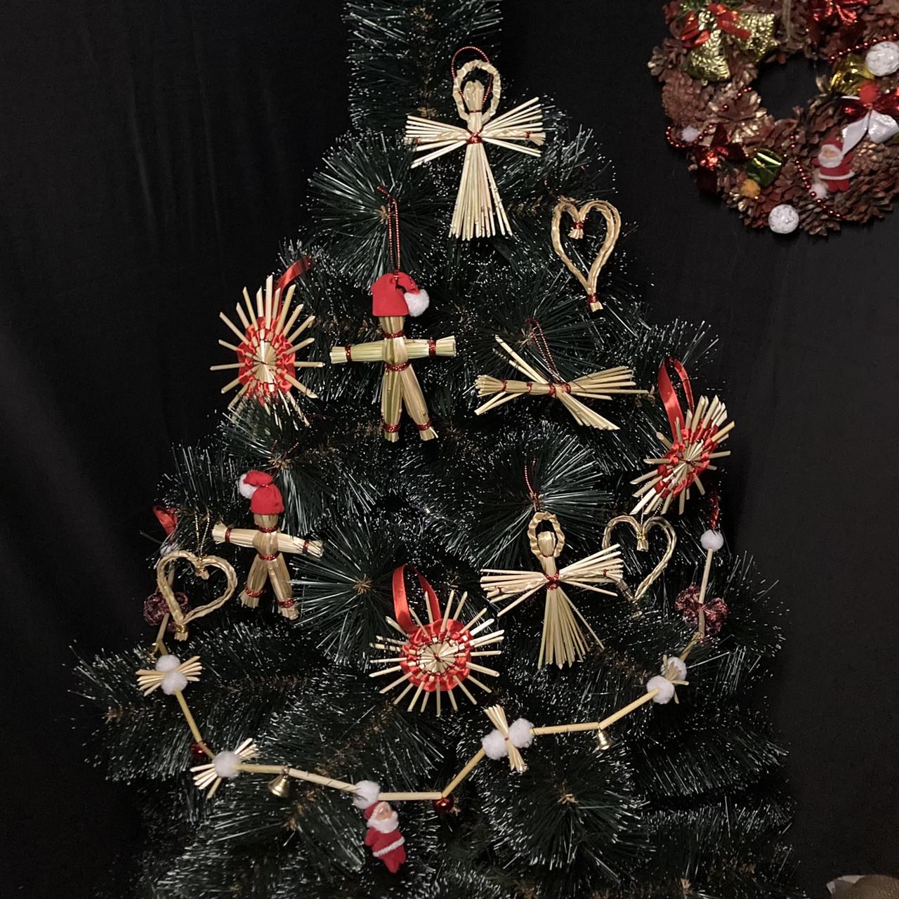 ᐉ Іграшка ялинкова Ангел солома ручна робота 11 см 1860448056 • Краща ціна в Києві Україні