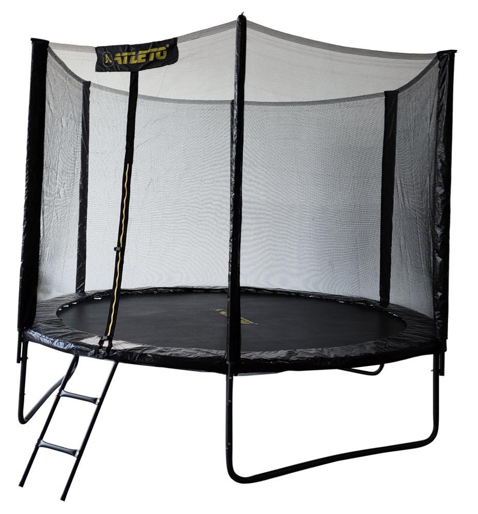 ᐉ Батут дитячий Atleto із захисною сіткою та драбинкою 312 см Чорний (132-76-42400583) • Краща ...