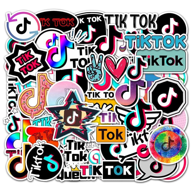ᐉ Стікери вінілові Tik Tok 50 шт. (10444) • Краща ціна в Києві, Україні ...