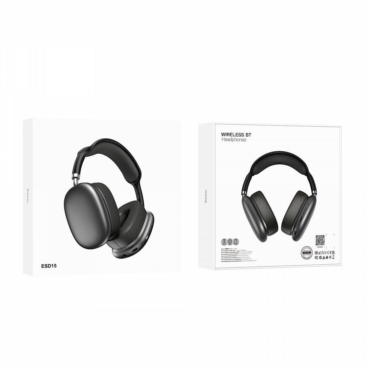 ᐉ Наушники Bluetooth Hoco ESD15 накладные с микрофоном Черный • Купить ...