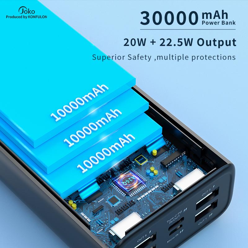 ᐉ Павербанк Joko 30000 mAh Fast charge 22,5W PD 20W (31316088) • Купить ...