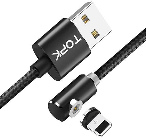 ᐉ Кабель магнітний Topk USB TK51i-VER2 Lightning 1 м Black (1378271 ...