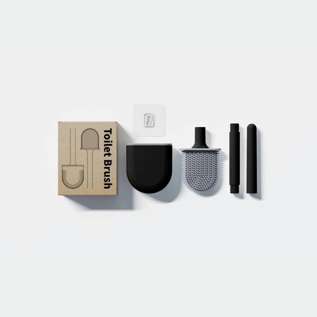 ᐉ Туалетний йоржик Bodasan із гнучкою силіконовою щіткою Чорний (CD023) • Краща ціна в Києві ...