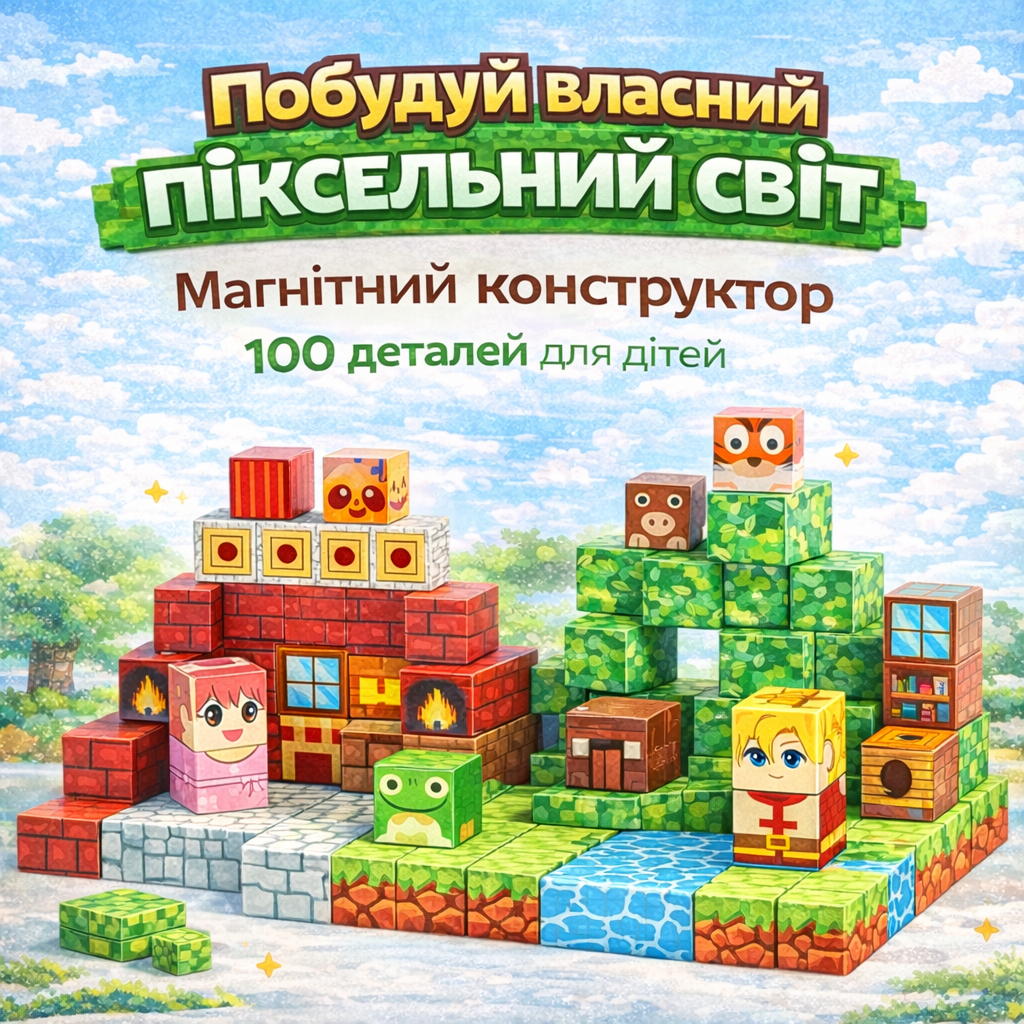ᐉ Конструктор магнитный Minecraft 100 блоков • Купить в Киеве, Украине ...