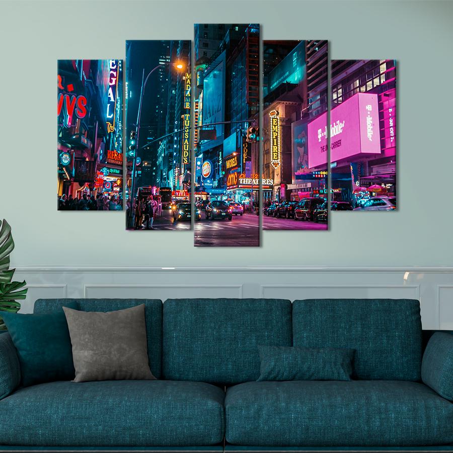 ᐉ Картина город Вид на Таймс сквер 137x85 см (A781-5)