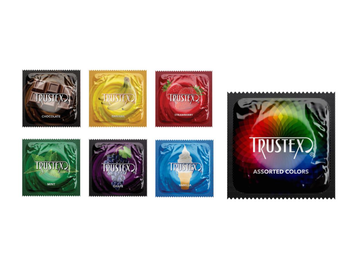 ᐉ Презервативи Trustex Assorted Colors зі змазкою Різнокольоровий ...