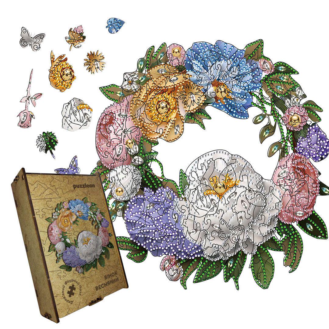 ᐉ Пазл дерев'яний Весняний Вінок А5 дерев'яна коробка 35 ел. (puzzlean-0000079-DER-А5) • Краща ...