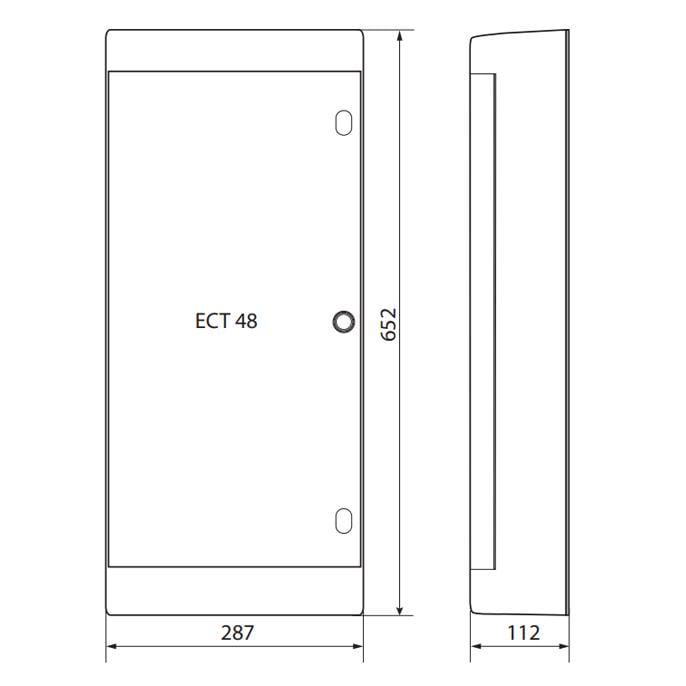 ᐉ Щит розподільний ETI ECT 48 PT 48 модулів пластик 652х287х112 мм ...