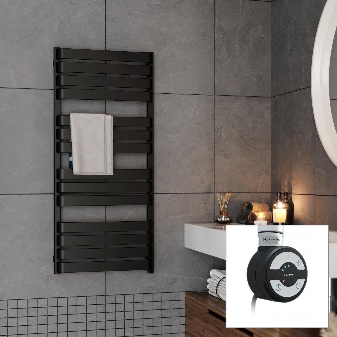 ᐉ Рушникосушарка електрична Terma Warp T ТЕН MOA 1110x500 мм Soft 9005 ...