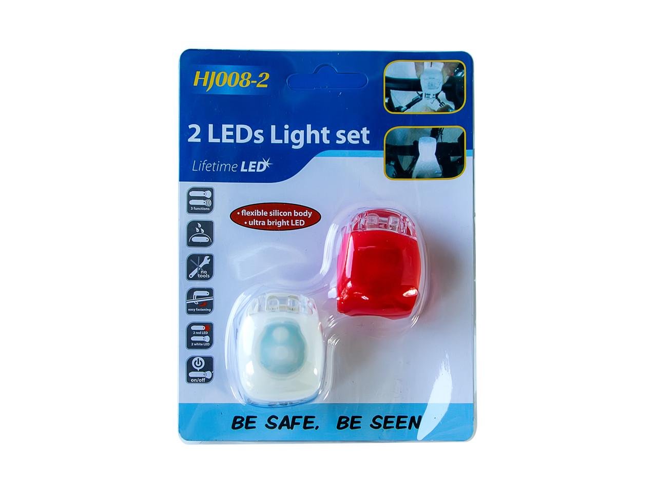 ᐉ Ліхтар велосипедний LED Light Set HJ008-2 Bike Light Red/White (1164838947) • Краща ціна в ...