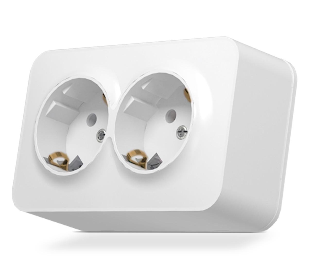ᐉ Розетка Videx Binera зовнішня подвійна із заземленням Білий • Краща ціна в Києві Україні