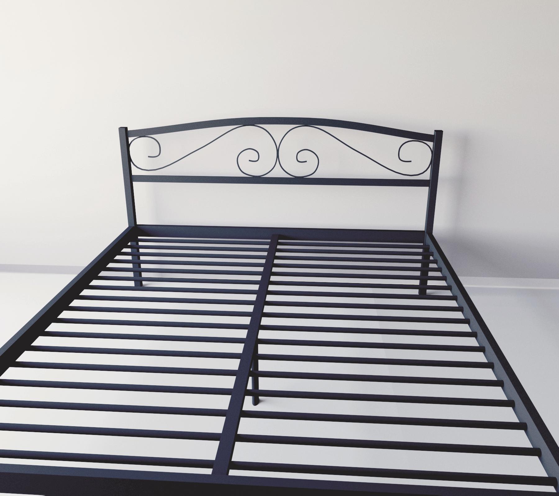ᐉ Кровать двуспальная металлическая Tobi Sho Carola -2 200х180 Черный ...