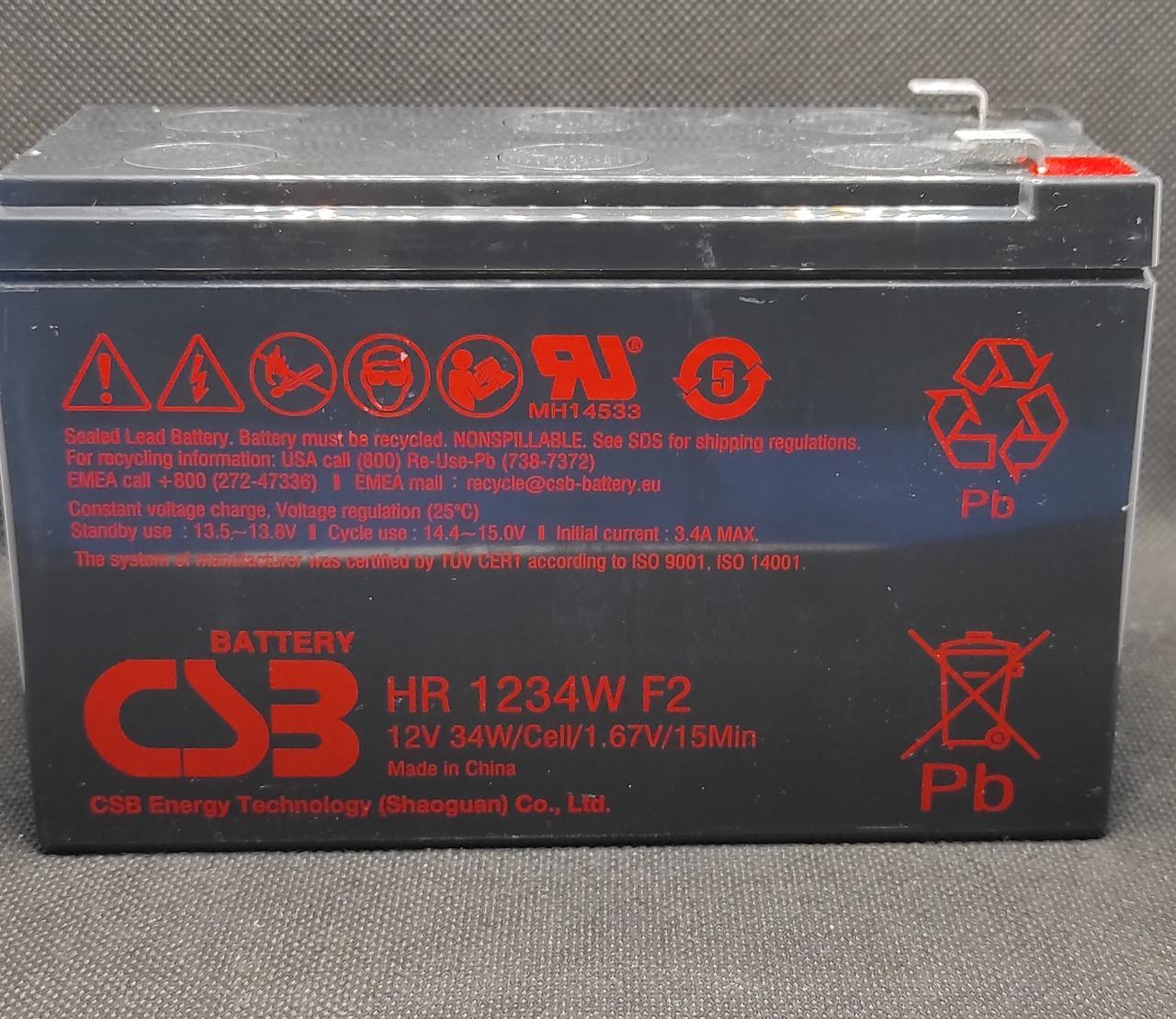 ᐉ Акумулятор CSB HR1234WF2 12V 9 Ah (18515818) • Купить в Киеве ...