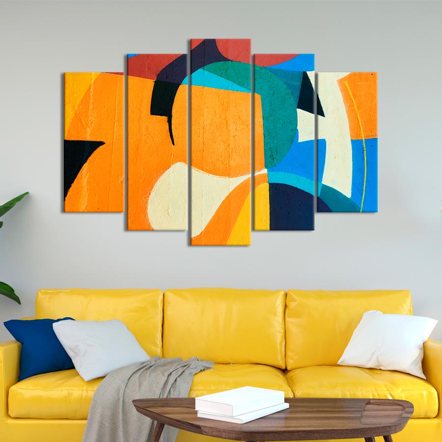 ᐉ Картина Абстрактна геометрична композиція 187x119 см (A934-5) • Краща ціна в Києві, Україні ...
