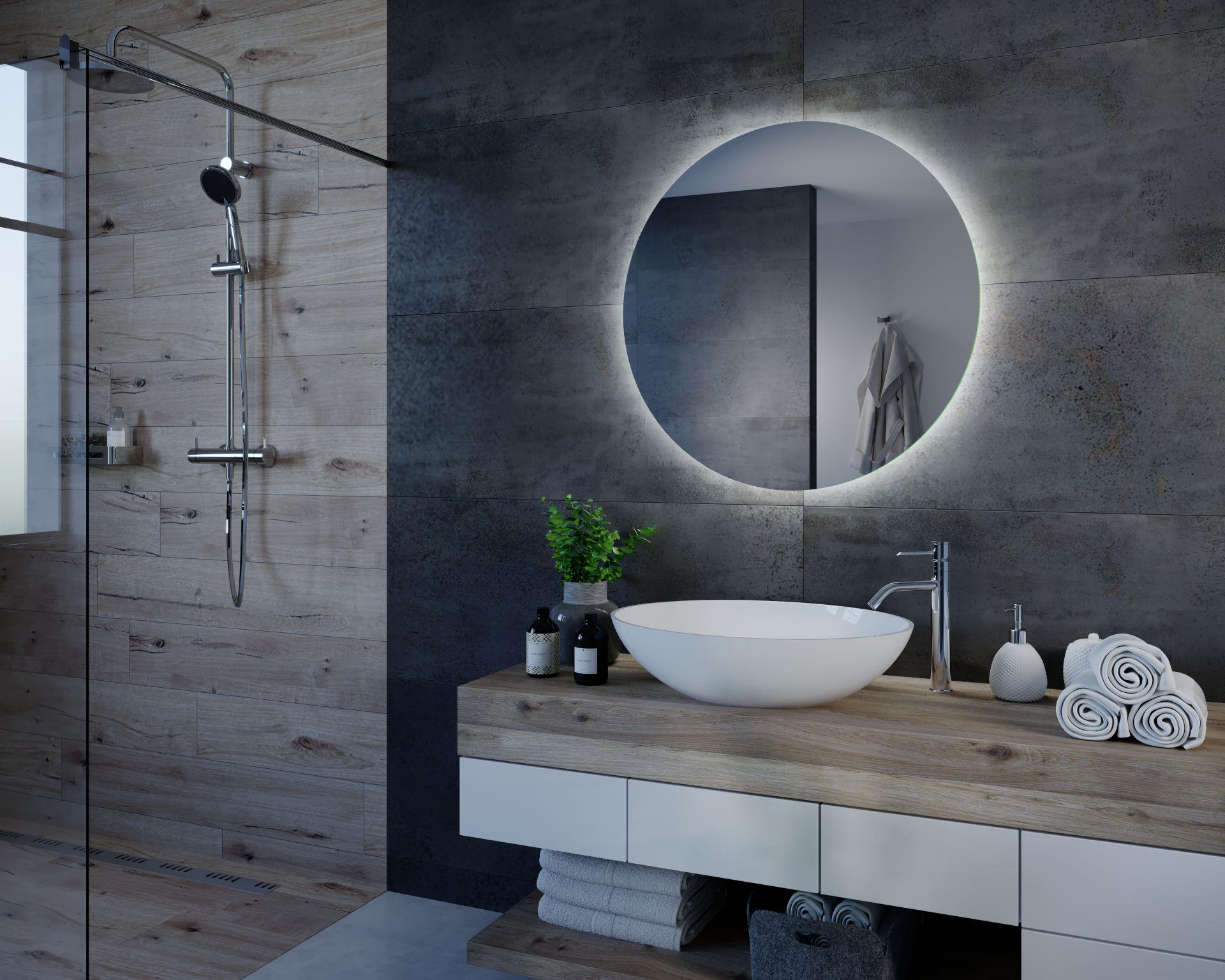 ᐉ Зеркало Dim Dzerkal PAMIA с LED-подсветкой 80х80 см (13146) • Купить ...