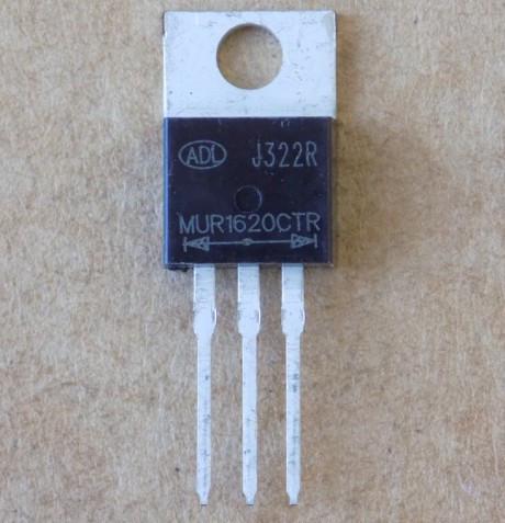 ᐉ Діод MUR1620CTR загальний анод для MOSPEC F12C20A TO220-3pin (50661 ...