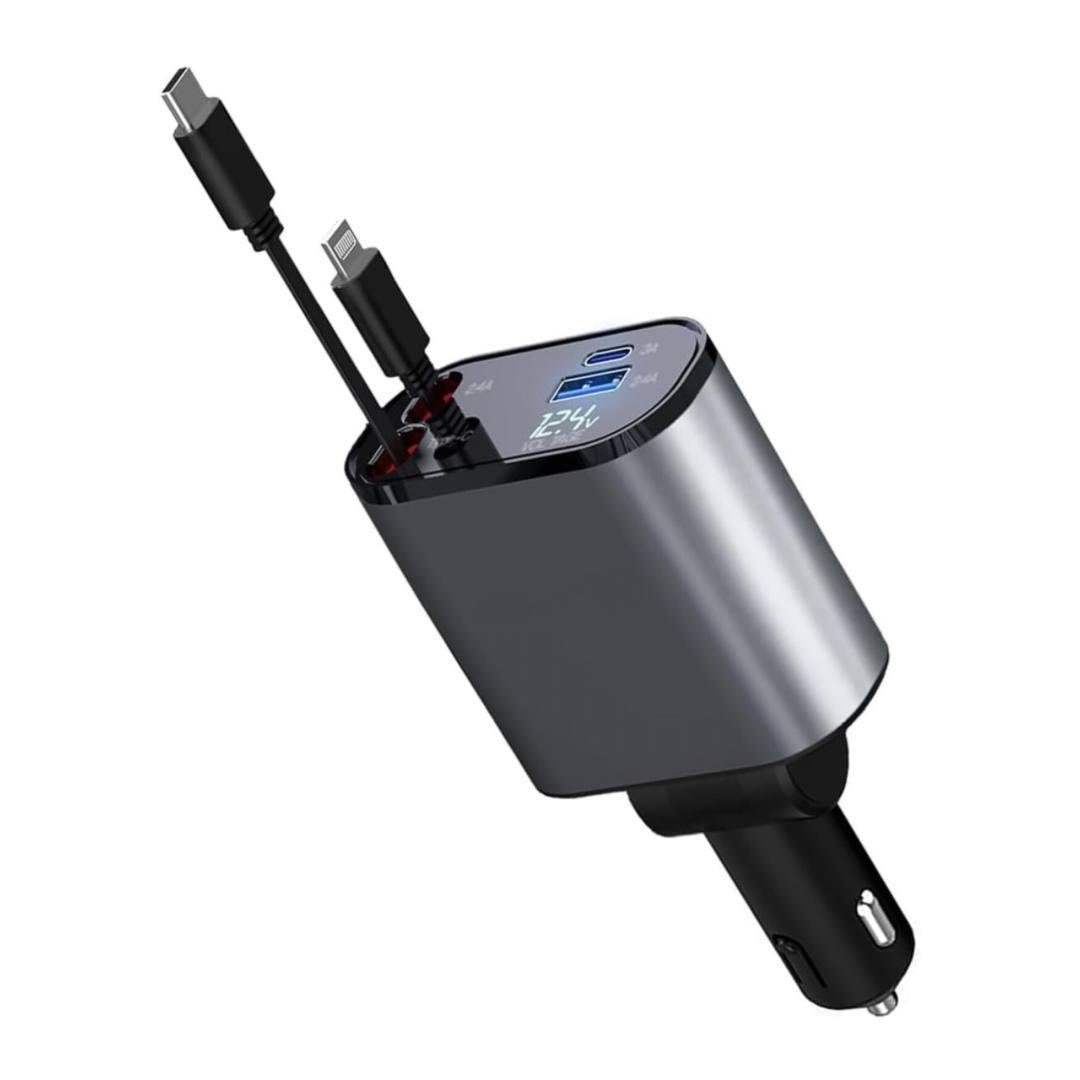 ᐉ Зарядное устройство в прикуривателе Bodasan Type-C Lightning со сверхбыстрой зарядкой 4в1 60 ...